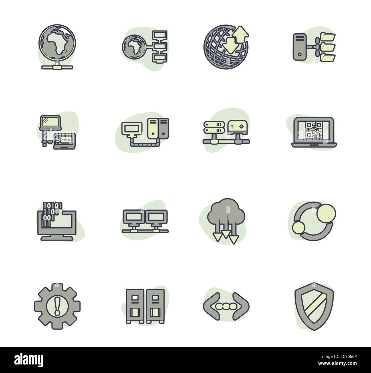Internet network illustration collection set internet service provider ...