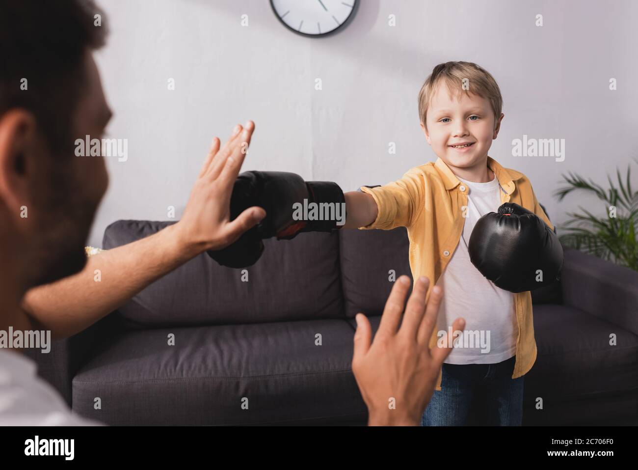 Smiling boy in boxing hi-res stock photography and images - Alamy
