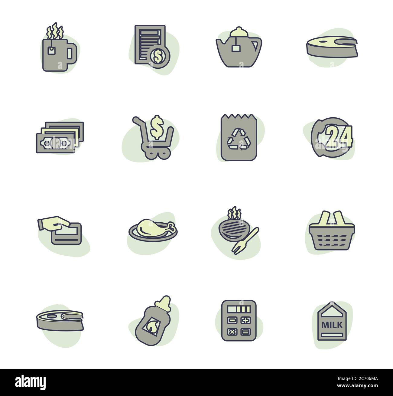 Grocery store icons set Stock Vector Image & Art - Alamy