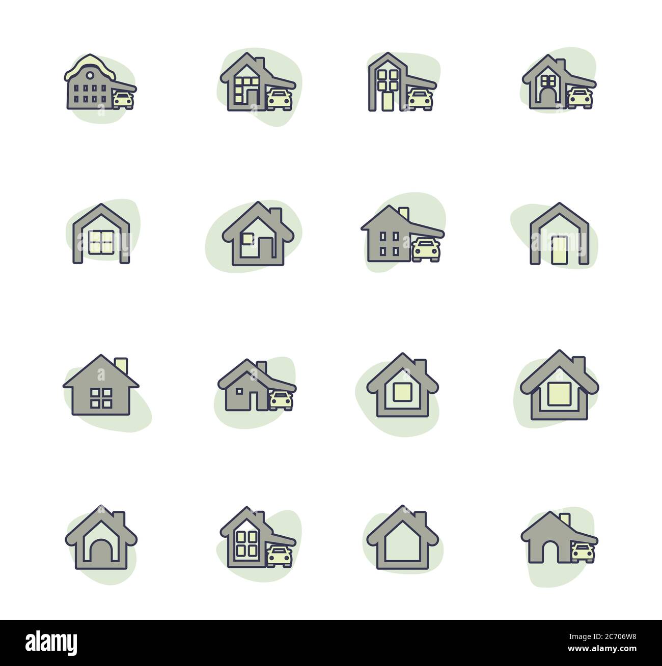 house type icon set Stock Vector Image & Art - Alamy