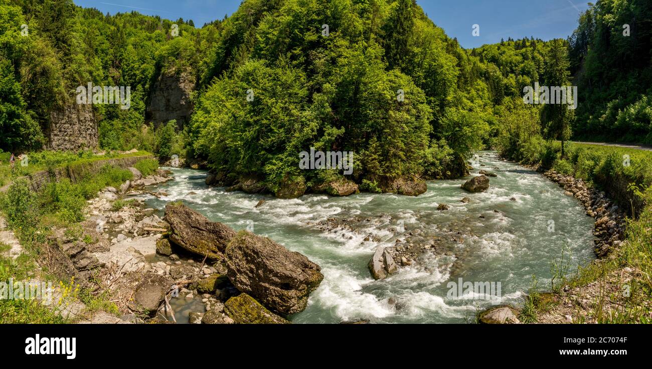 River Dranse, Valley of Abondance, Chablais, Haute-Savoie, Auvergne ...