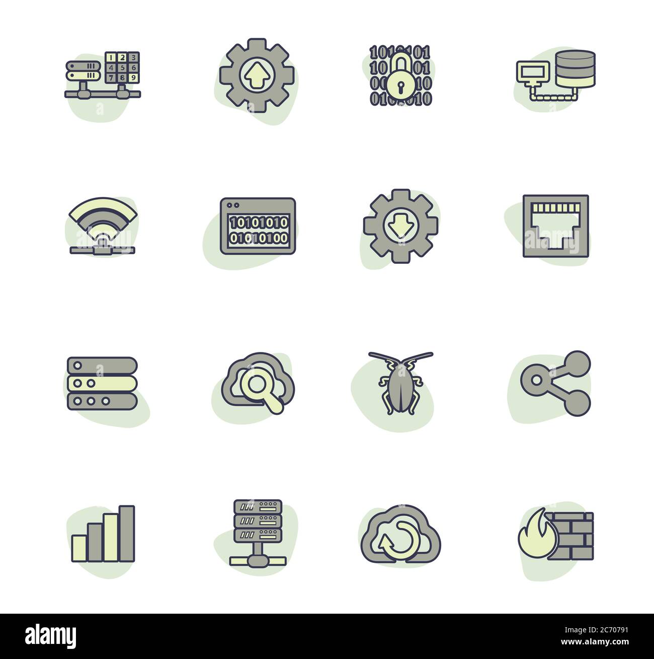 Hosting provider icons set Stock Vector Image & Art - Alamy