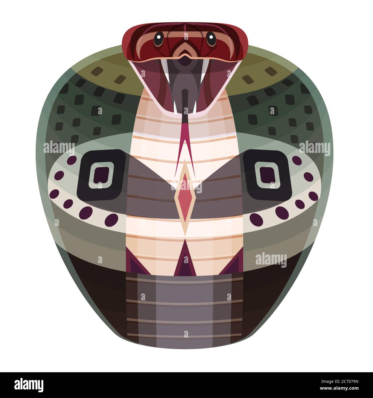 Angry snake Head Logo. Vector decorative Emblem isolated Stock Vector ...