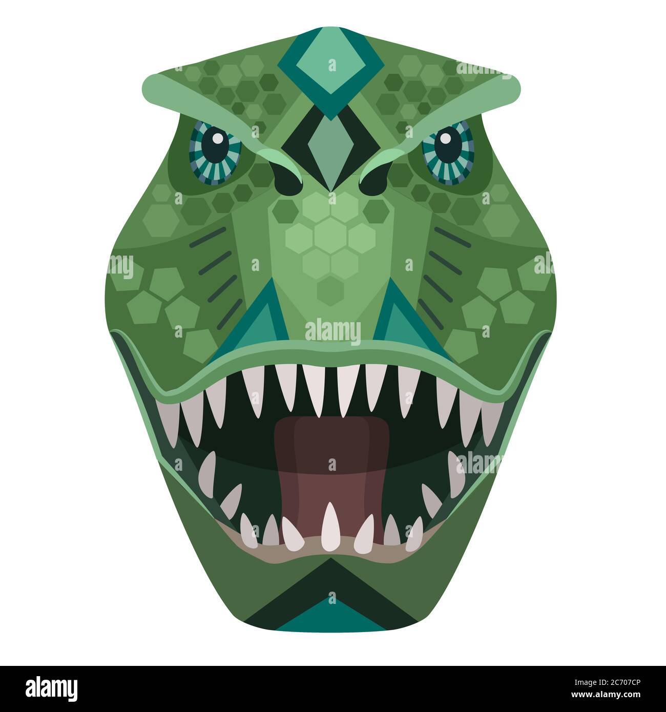 Scary dino head monster Stock Vector Images - Alamy
