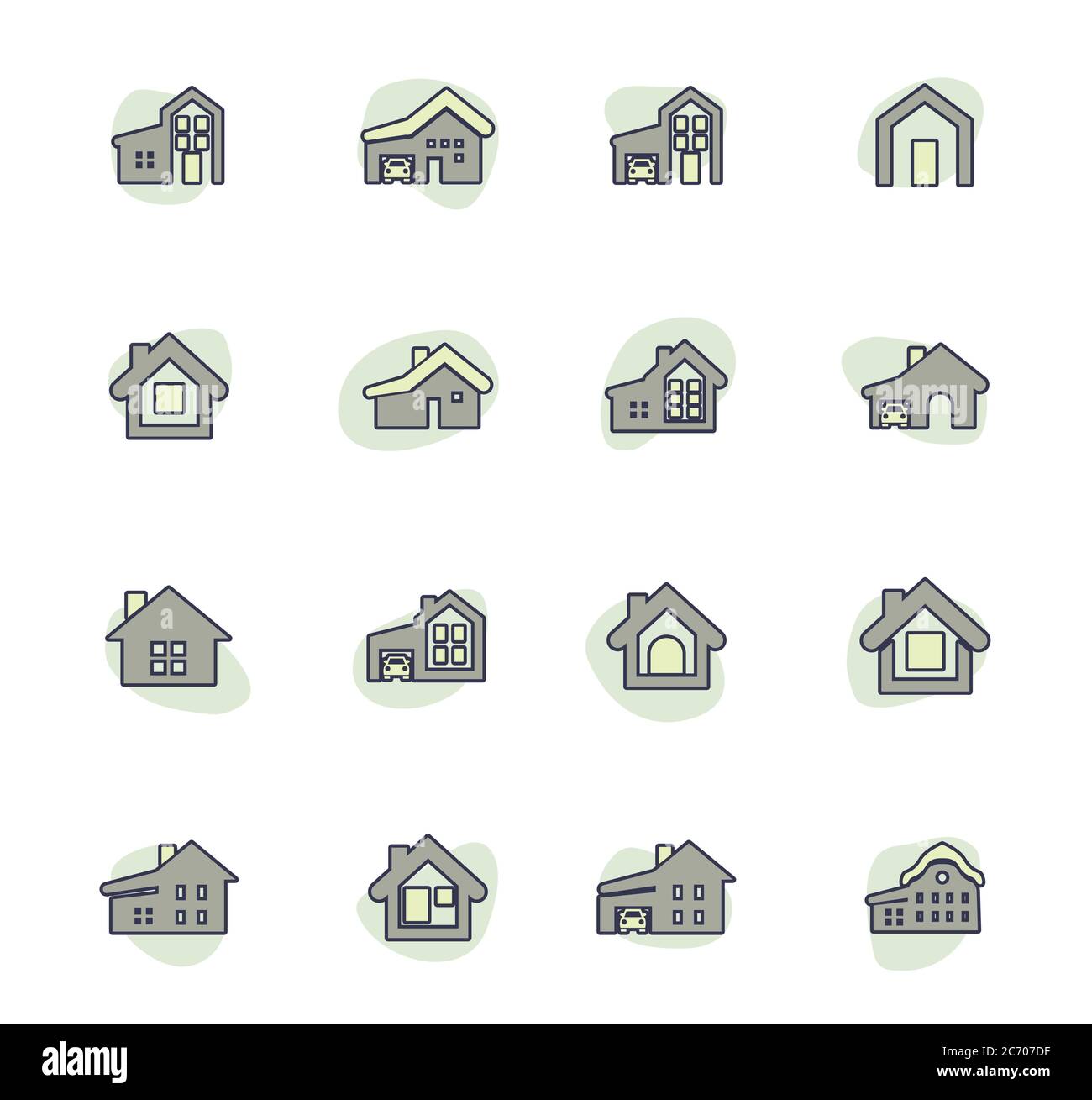 house type icon set Stock Vector Image & Art - Alamy