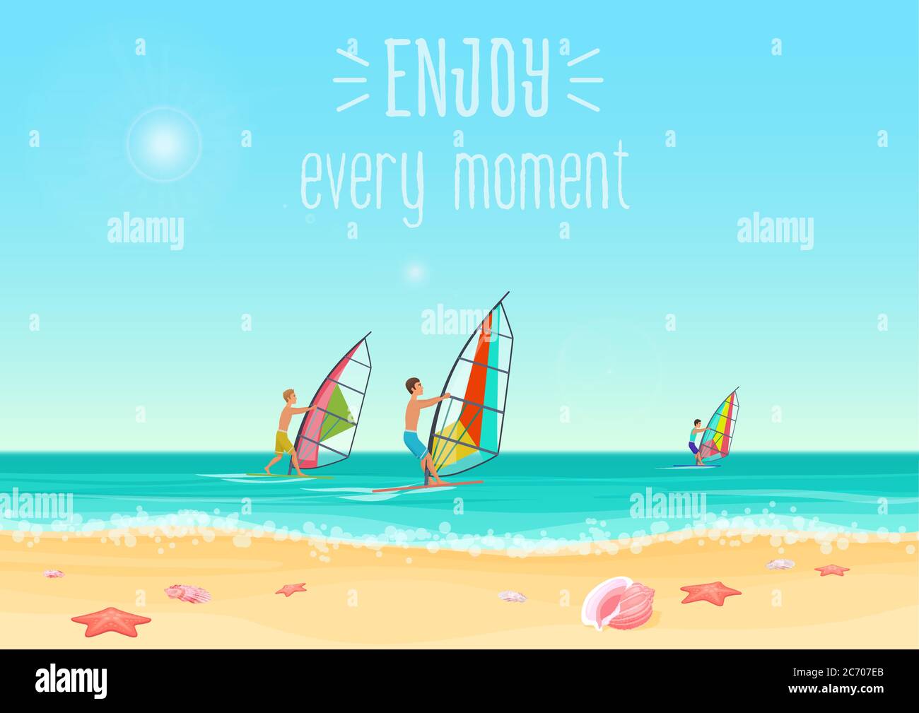 Enjoy watersport Stock Vector Images - Alamy