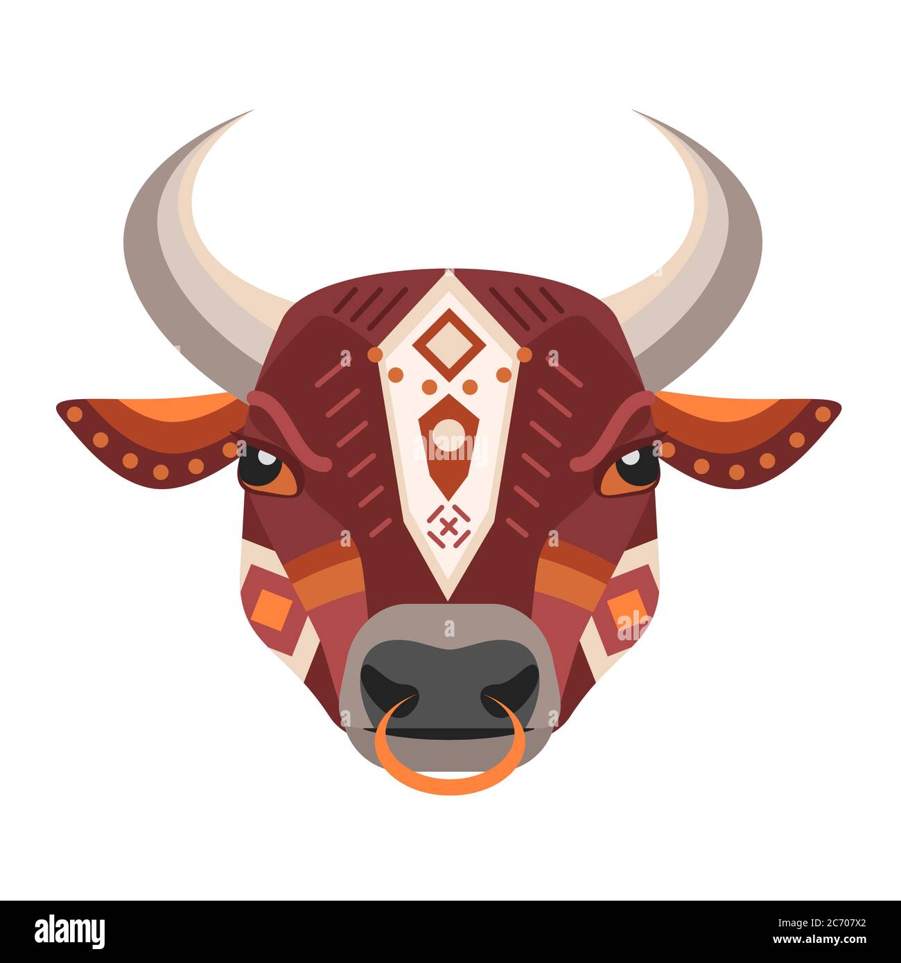 Bull Head Logo. Vector decorative Emblem isolated Stock Vector Image ...