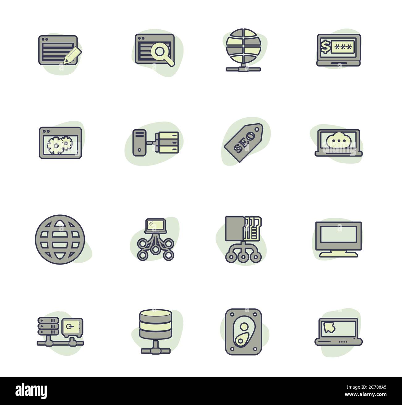 Internet network illustration collection set internet service provider ...