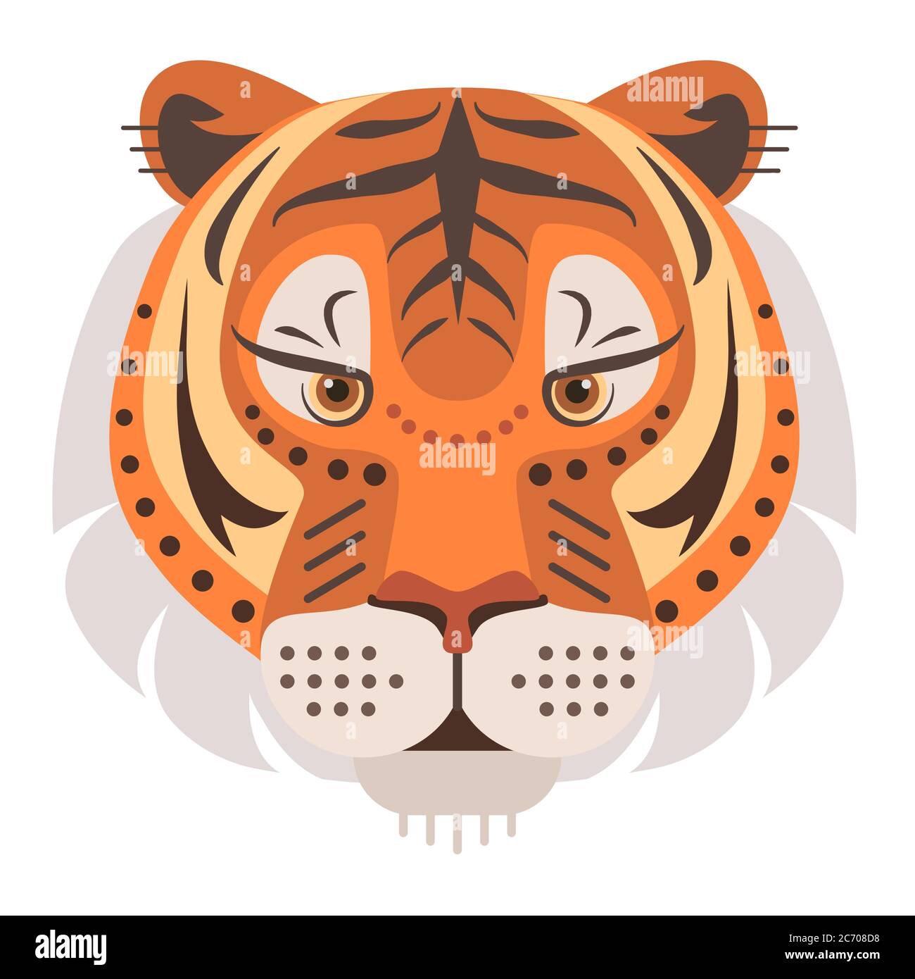 Tiger Head Logo. Vector decorative Emblem isolated Stock Vector Image ...