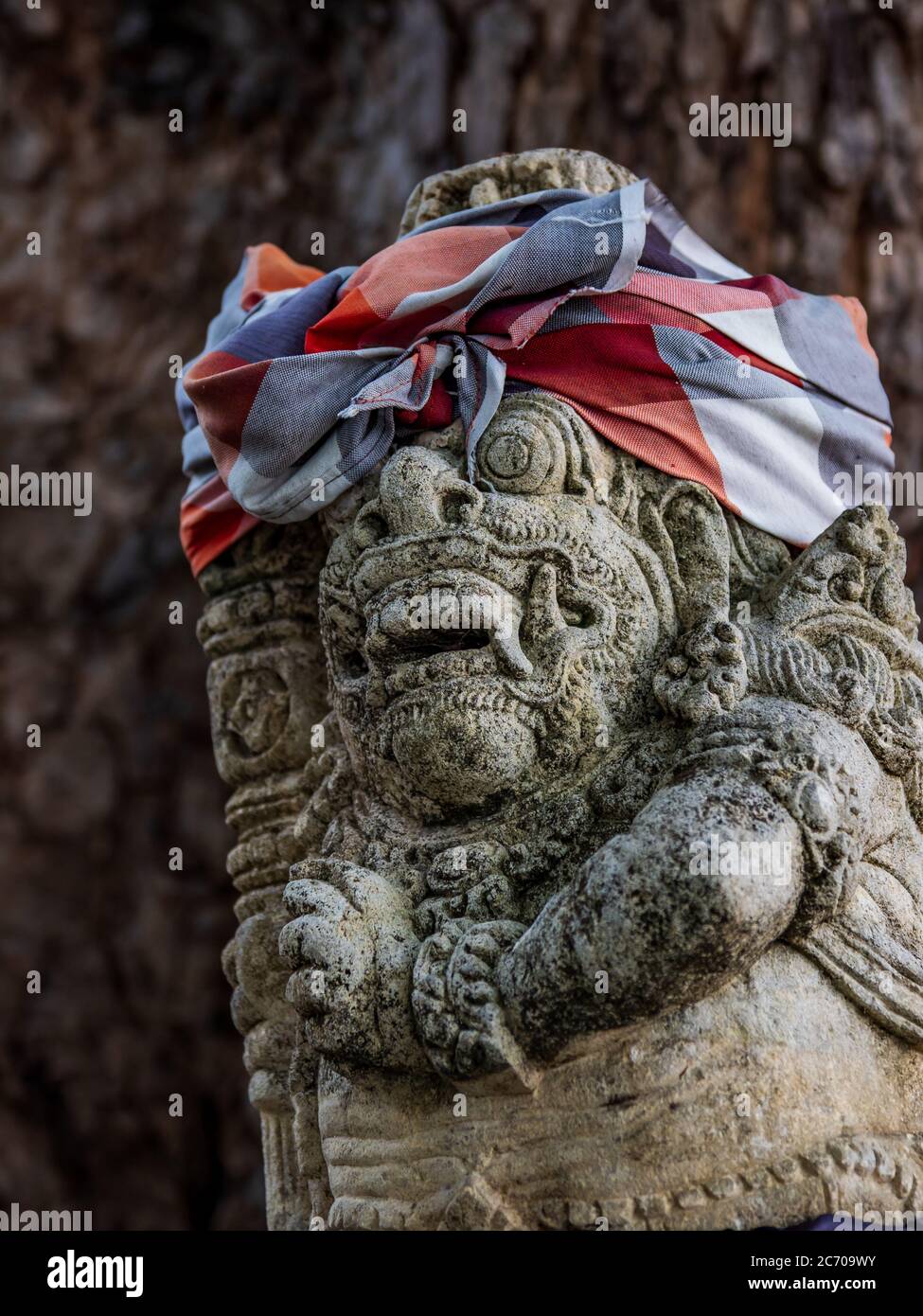 Statue at the temple in Bali Indonesia Stock Photo - Alamy