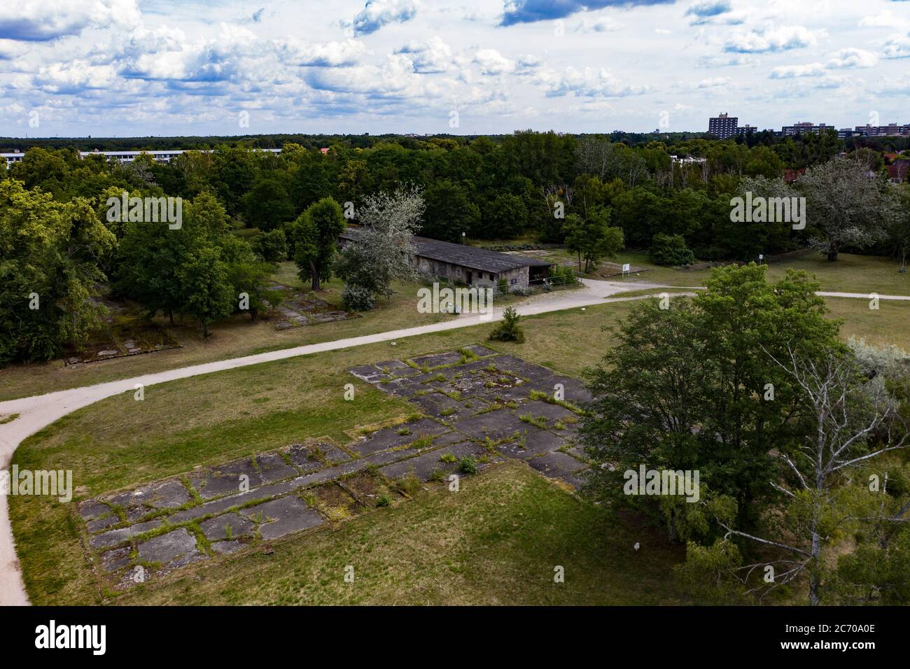 Falkensee, Germany. 30th June, 2020. Only the foundations of the former ...