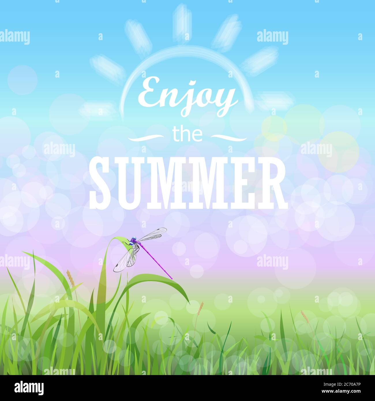 Enjoy text on blue Stock Vector Images - Alamy