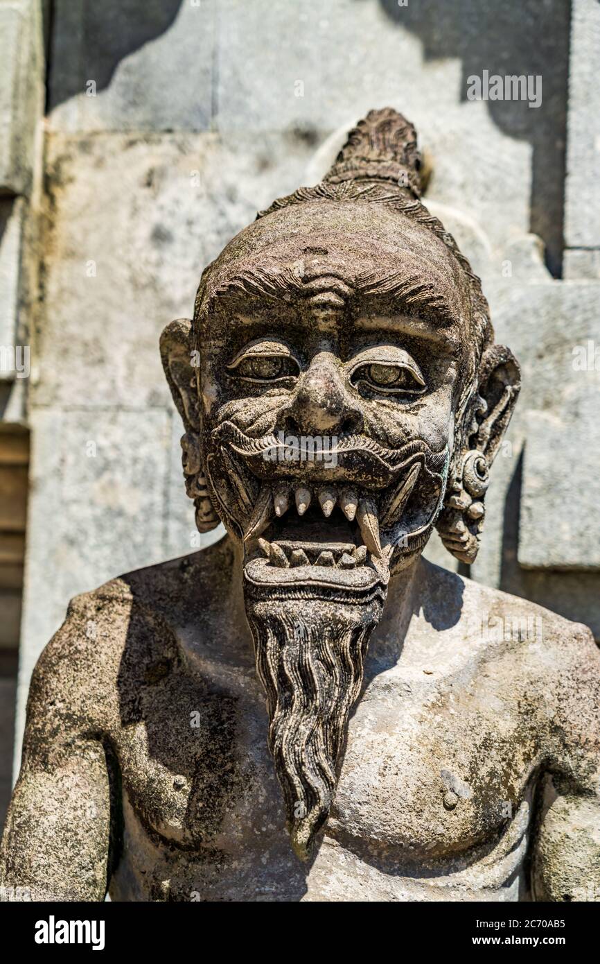 Statue at the temple in Bali Indonesia Stock Photo - Alamy
