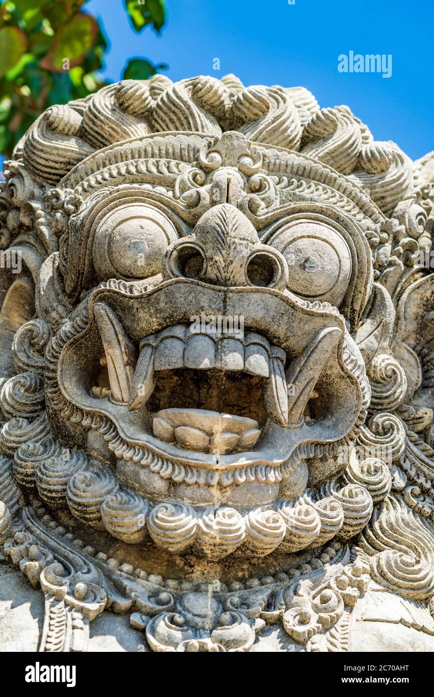 Statue at the temple in Bali Indonesia Stock Photo - Alamy
