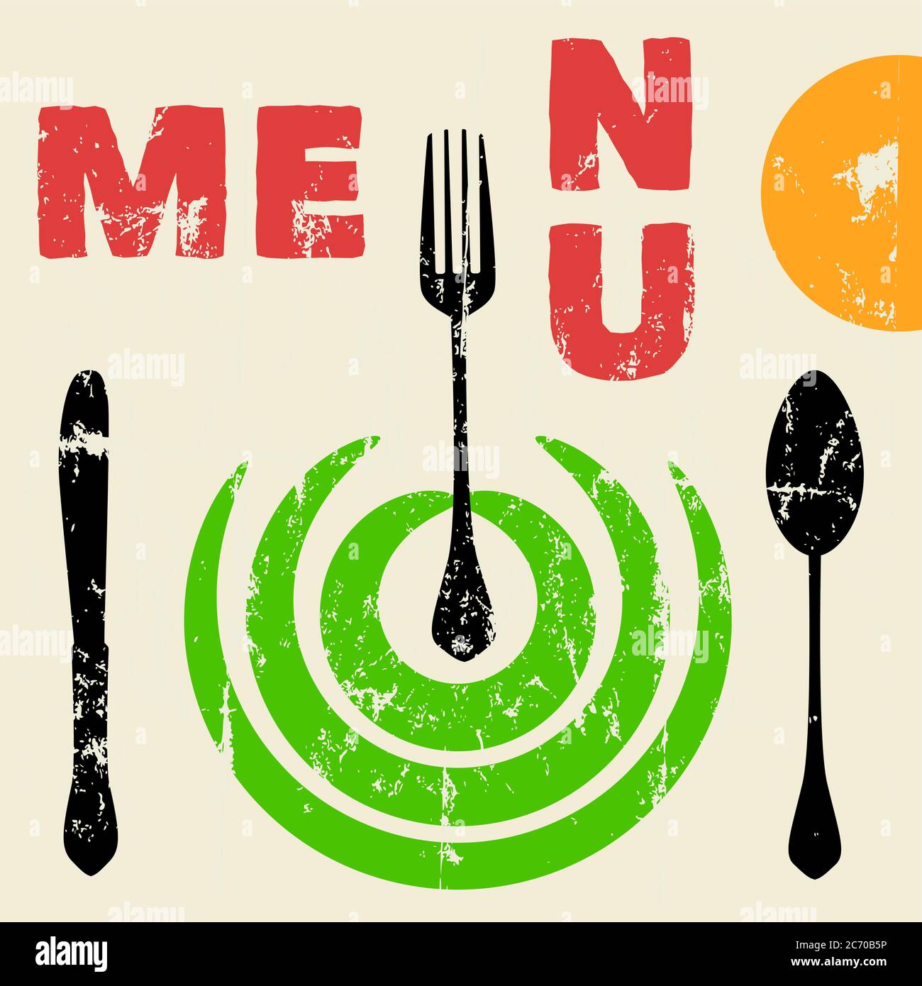 Menu design, vintage style vector illustration Stock Vector Image & Art ...