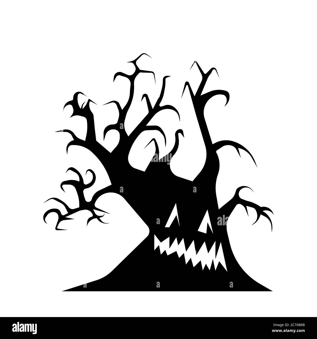 Spooky Tree Illustration Cut Out Stock Images & Pictures - Alamy