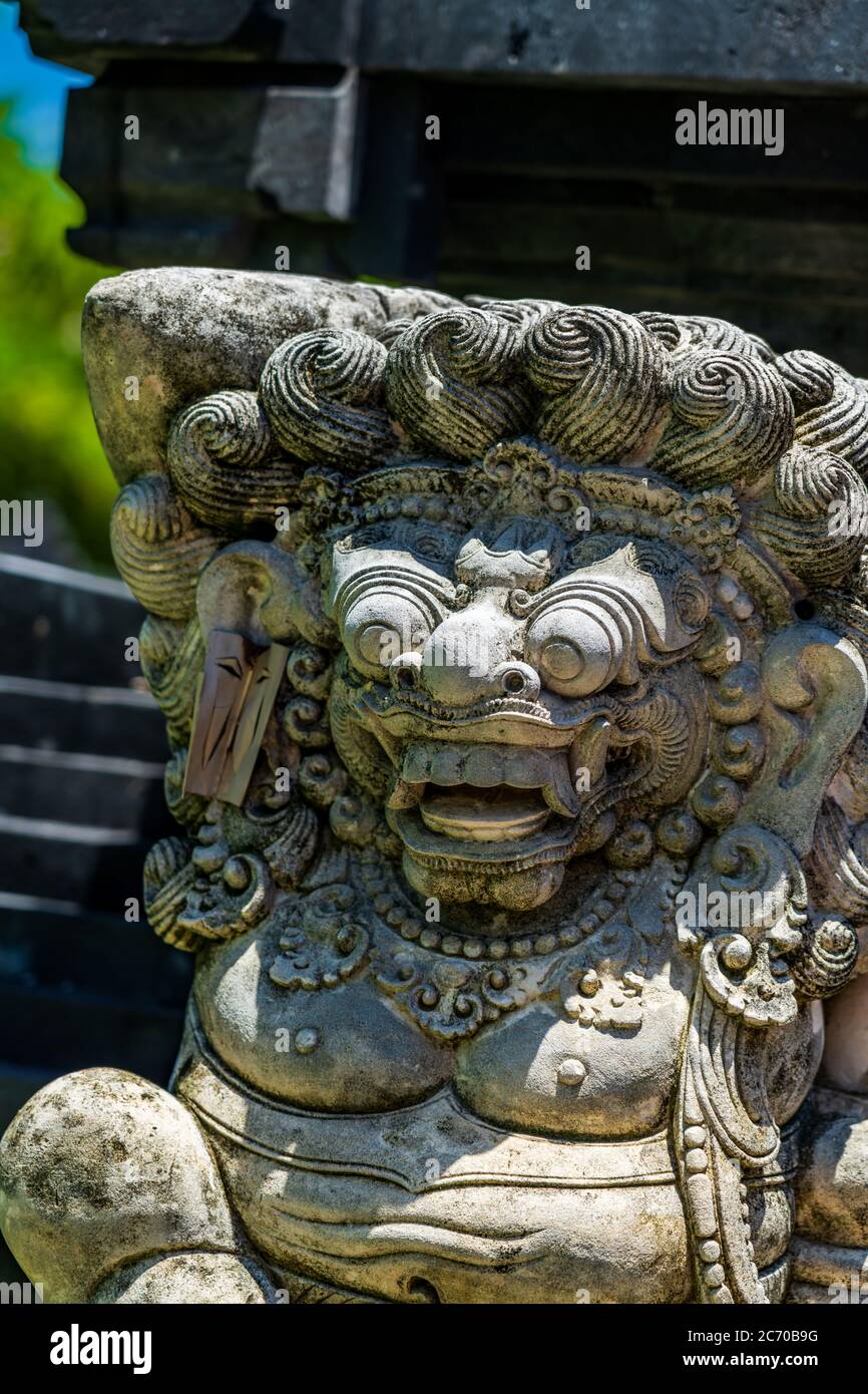 Statue at the temple in Bali Indonesia Stock Photo - Alamy