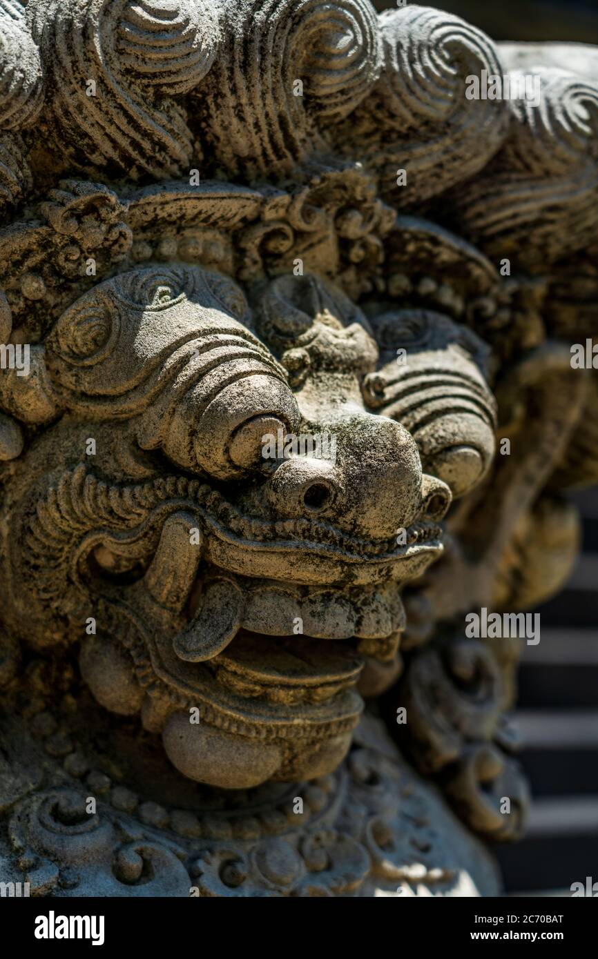 Statue at the temple in Bali Indonesia Stock Photo - Alamy