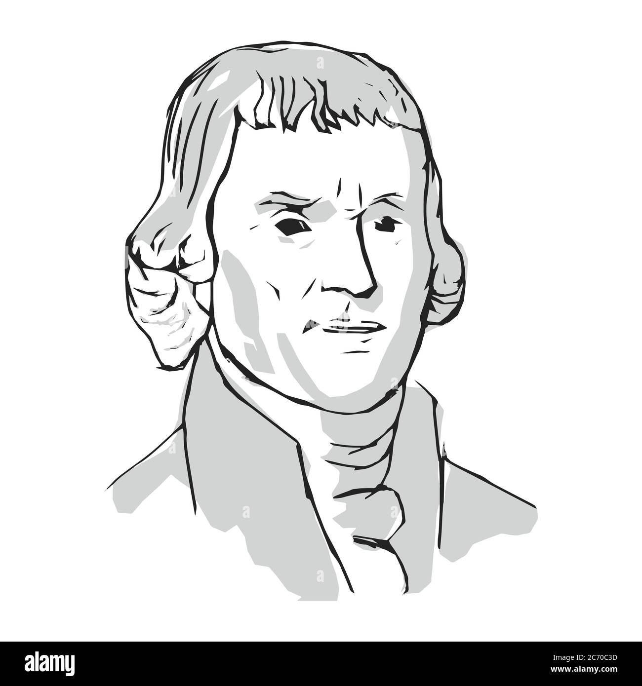 Jefferson declaration of independence Stock Vector Images - Alamy