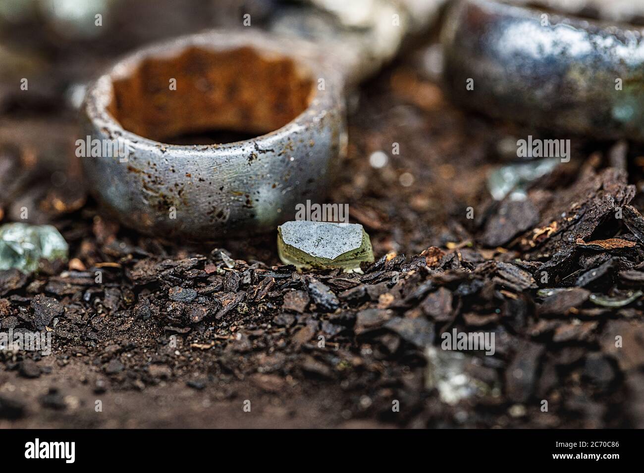 pile of rust with spanners Stock Photo - Alamy