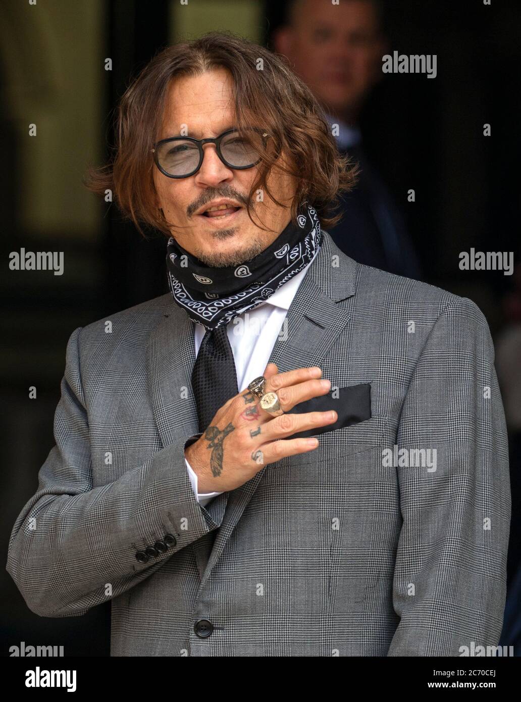 pic shows: Johnny Depp arrives the High Court in London today. 13.7.20 ...