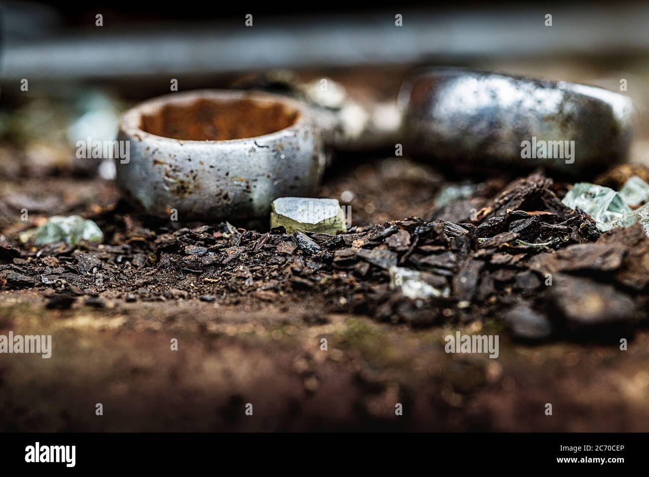 pile of rust with spanners Stock Photo - Alamy