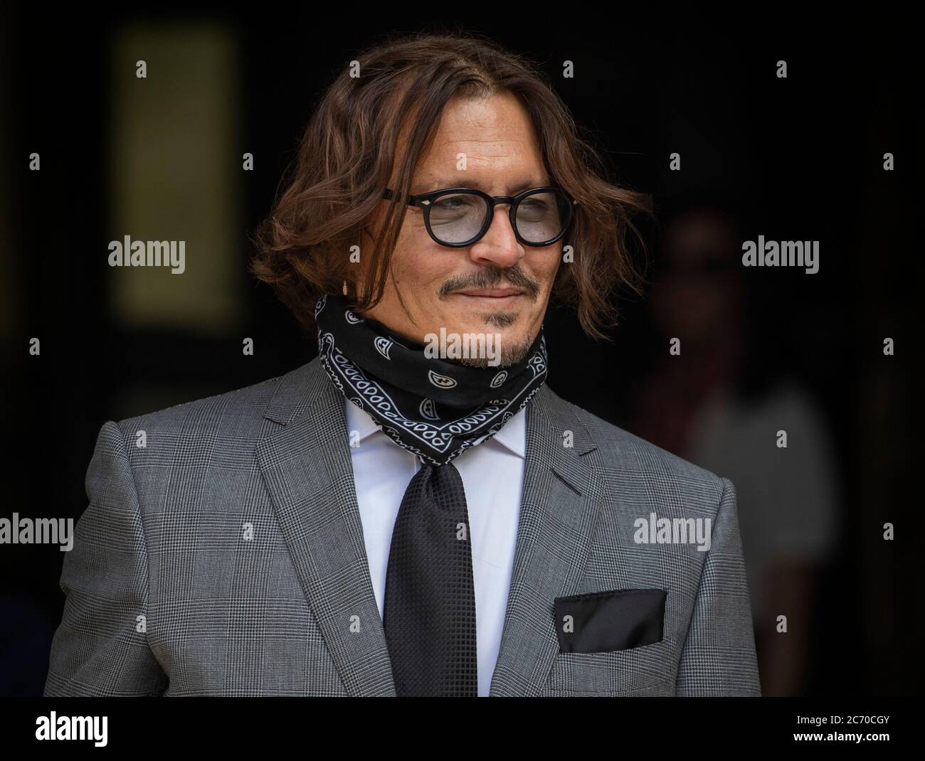 pic shows: Johnny Depp arrives the High Court in London today. 13.7.20 ...