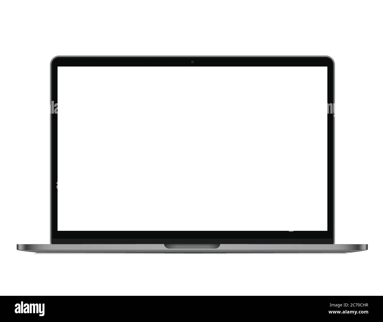 Laptop isolated front view Stock Vector Images - Alamy