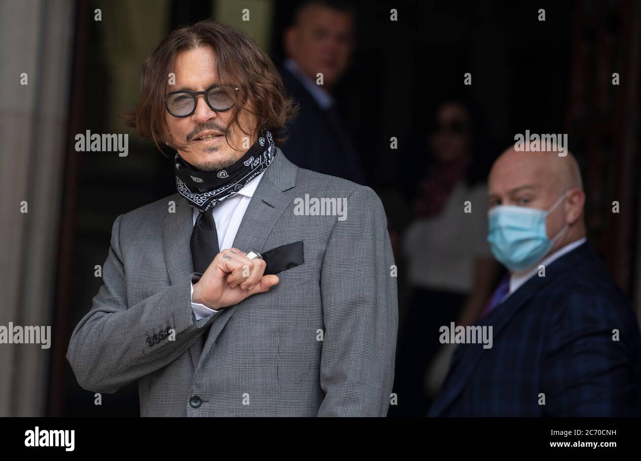 pic shows: Johnny Depp arrives the High Court in London today. 13.7.20 ...