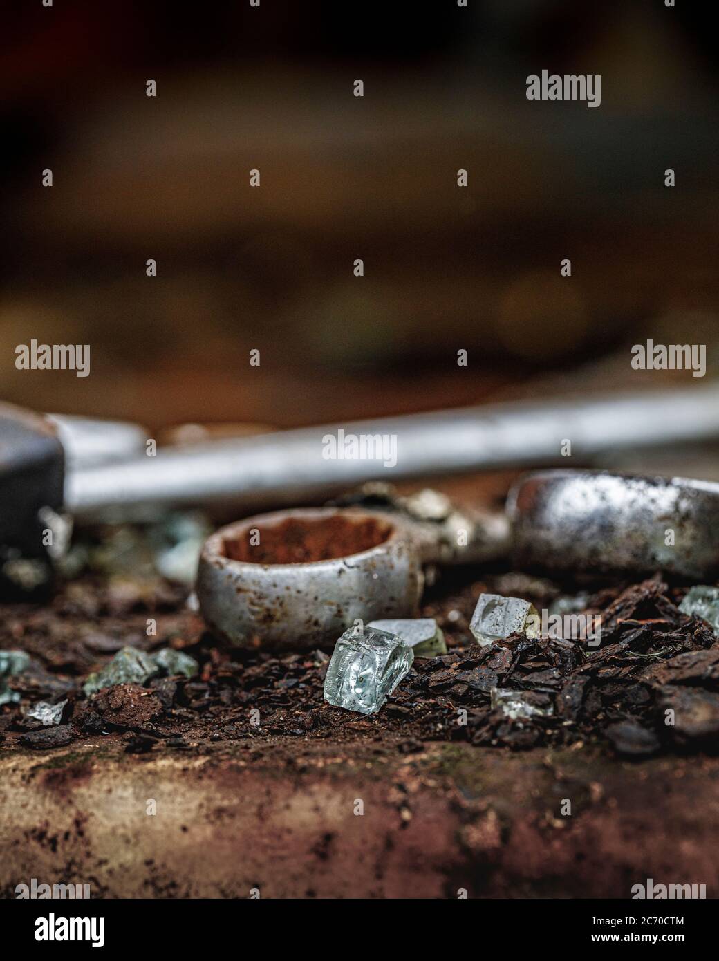 pile of rust with spanners Stock Photo - Alamy