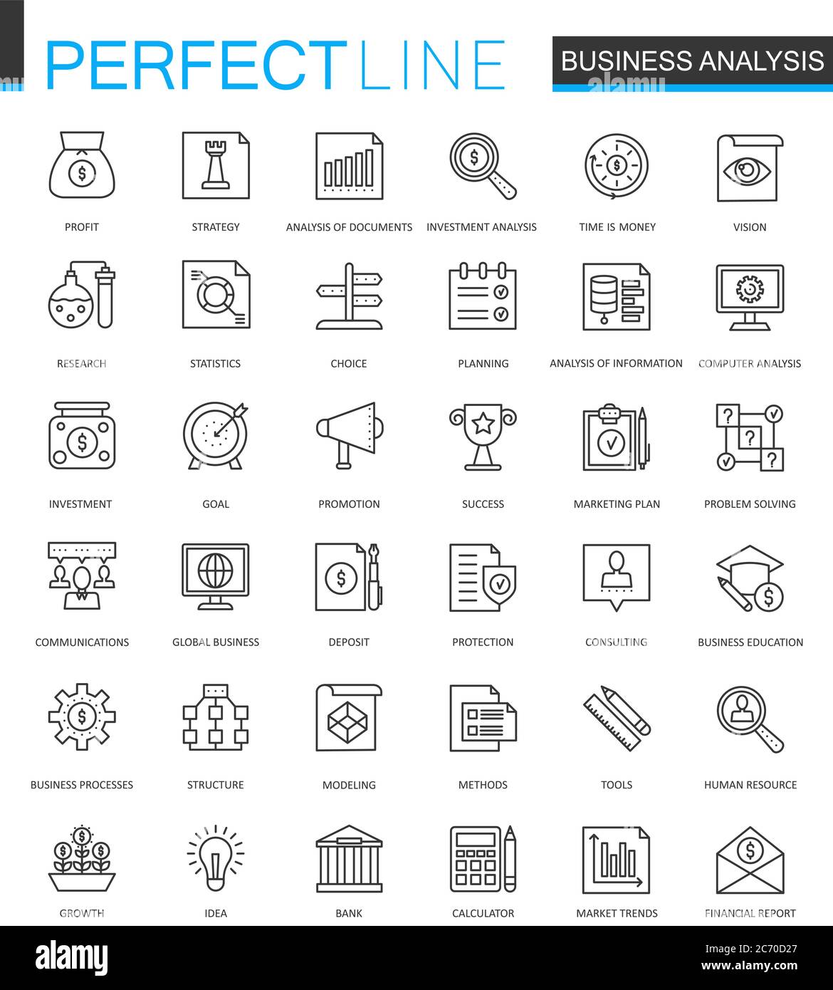 Data analytics icons hi-res stock photography and images - Alamy
