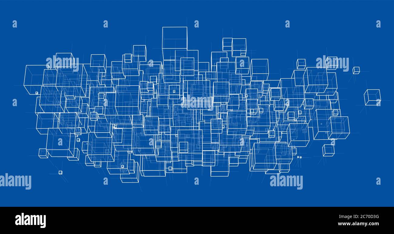 Abstract boxes background Stock Photo - Alamy