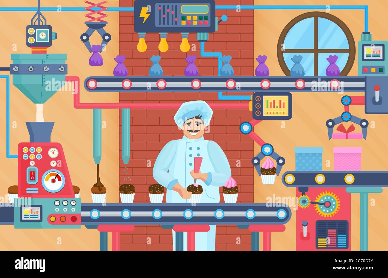 Candy Factory Illustration