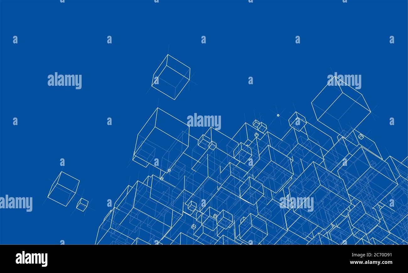 Abstract boxes background Stock Photo - Alamy