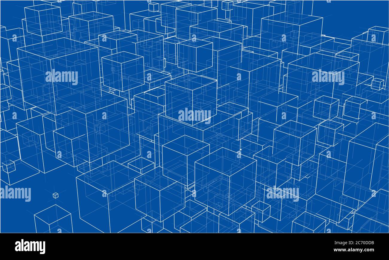 Abstract boxes background Stock Photo - Alamy