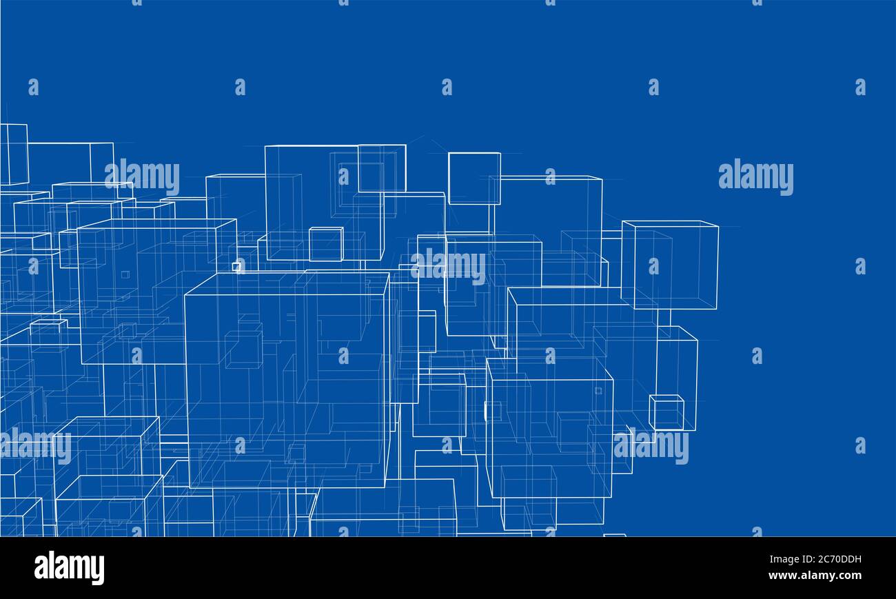 Abstract boxes background Stock Photo - Alamy