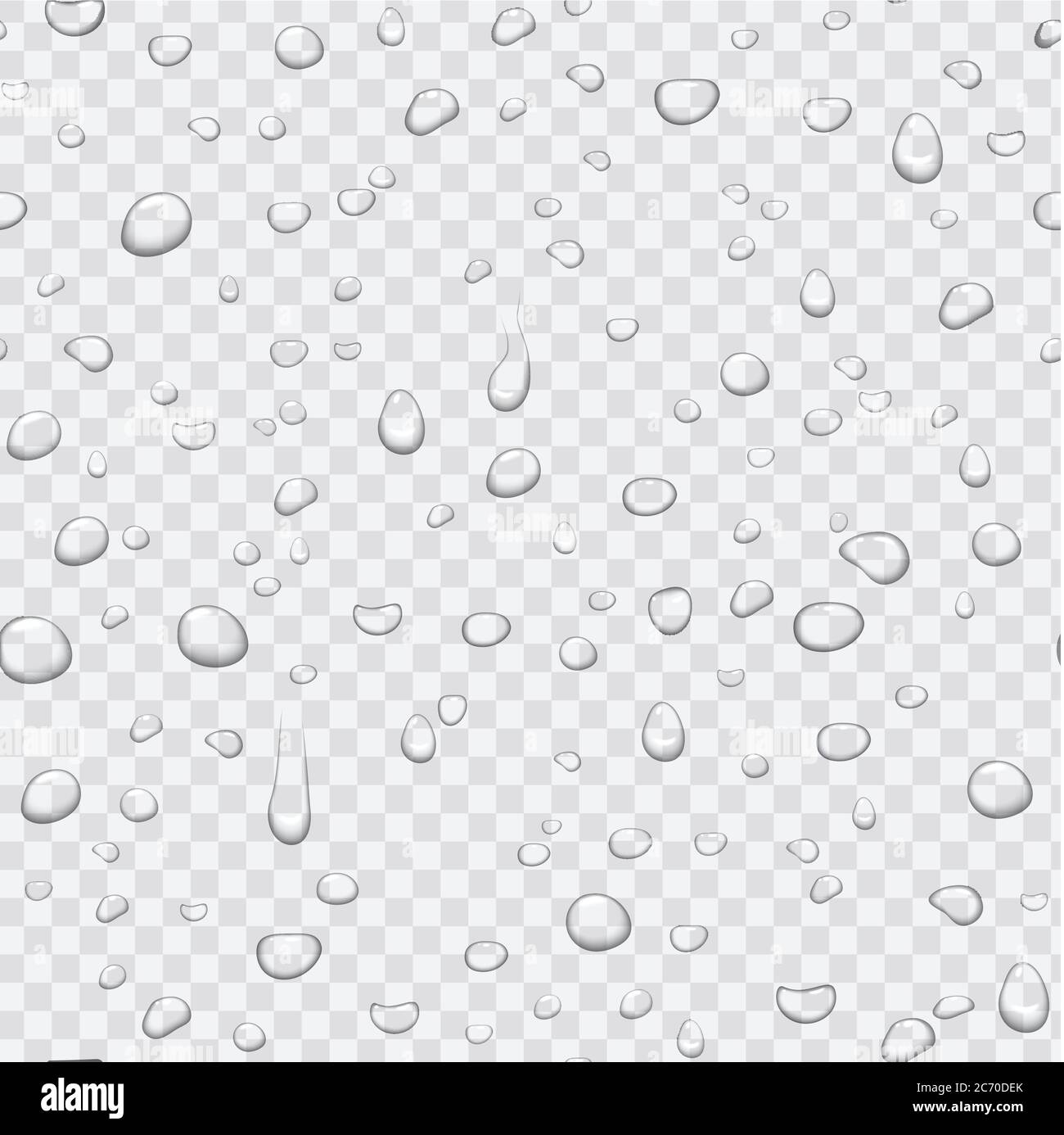 Realistic pure clear water drops set isolated on the transperant alpha ...