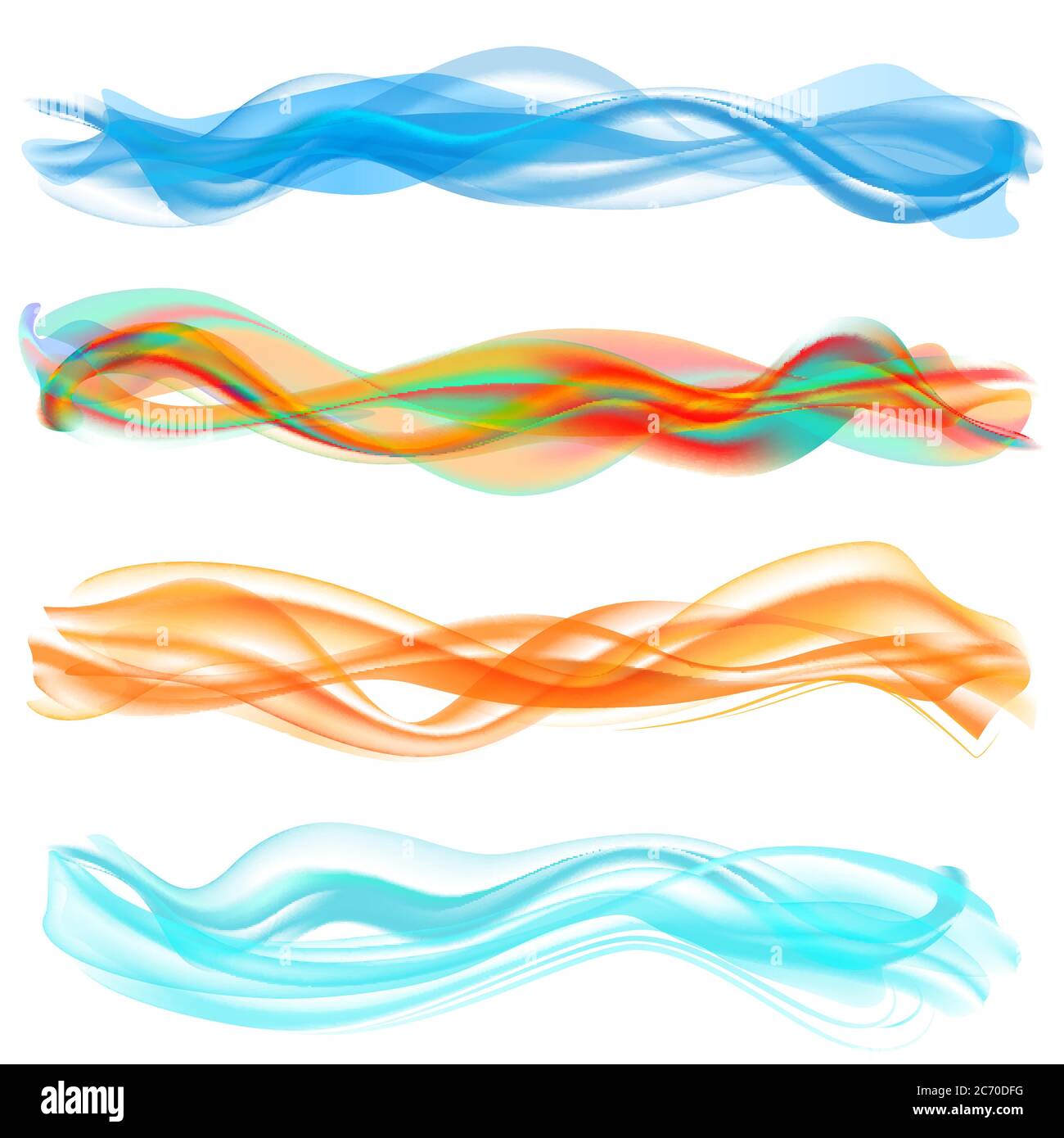 Abstract Colored Wave set. Vector Illustration isolated Stock Vector ...