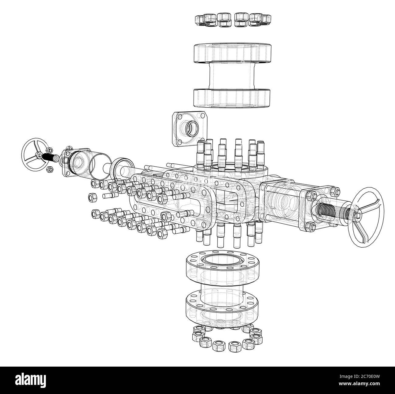 Blowout preventer. 3D illustration Stock Photo - Alamy