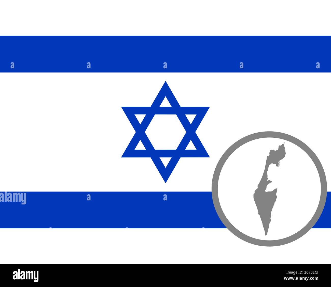 Flag and map of Israel Stock Photo - Alamy