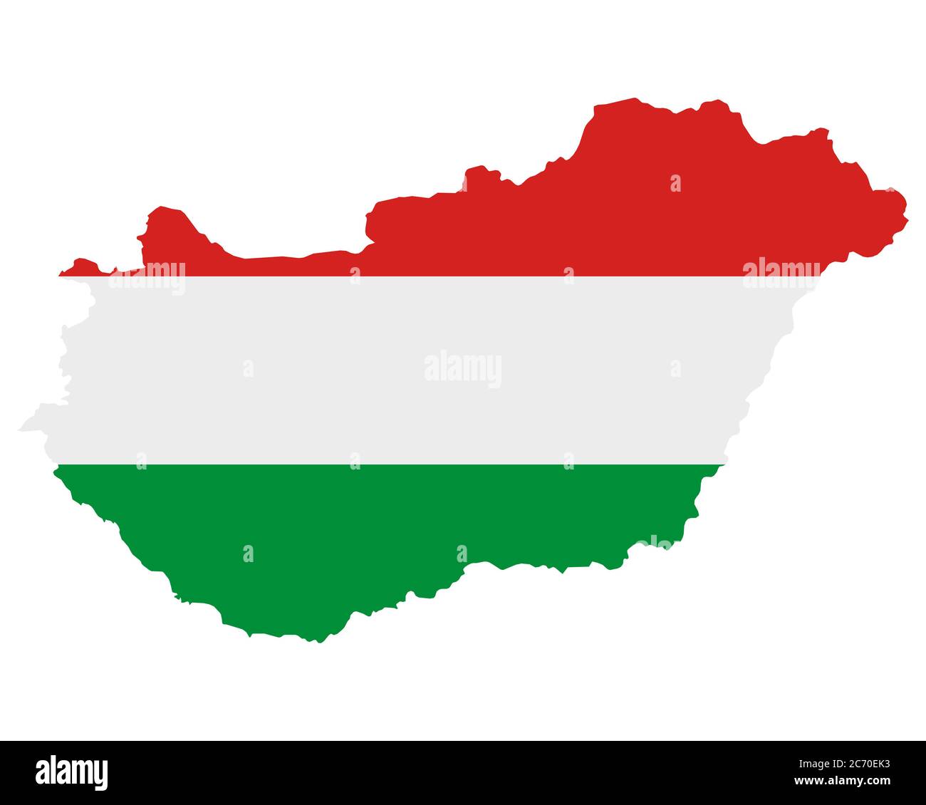 Flag in map of Hungary Stock Photo - Alamy