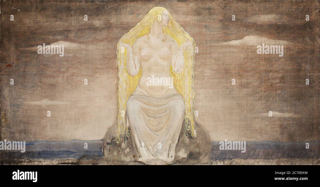 Vintage John Bauer fantasy elves and goblins illustration art Stock ...