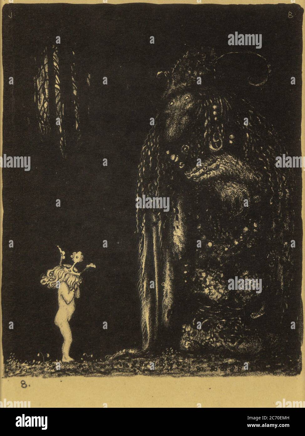 Vintage John Bauer fantasy elves and goblins illustration art Stock ...