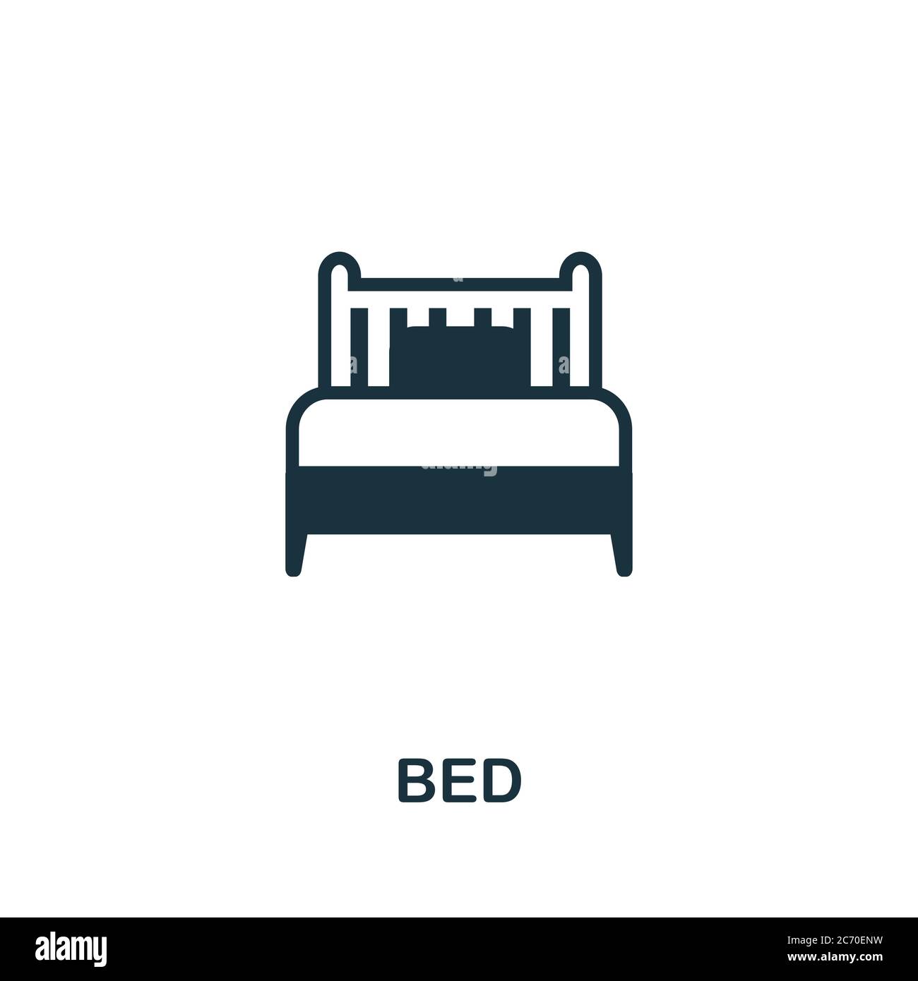 Bed icon. Simple element from well sleep collection. Creative Bed icon ...