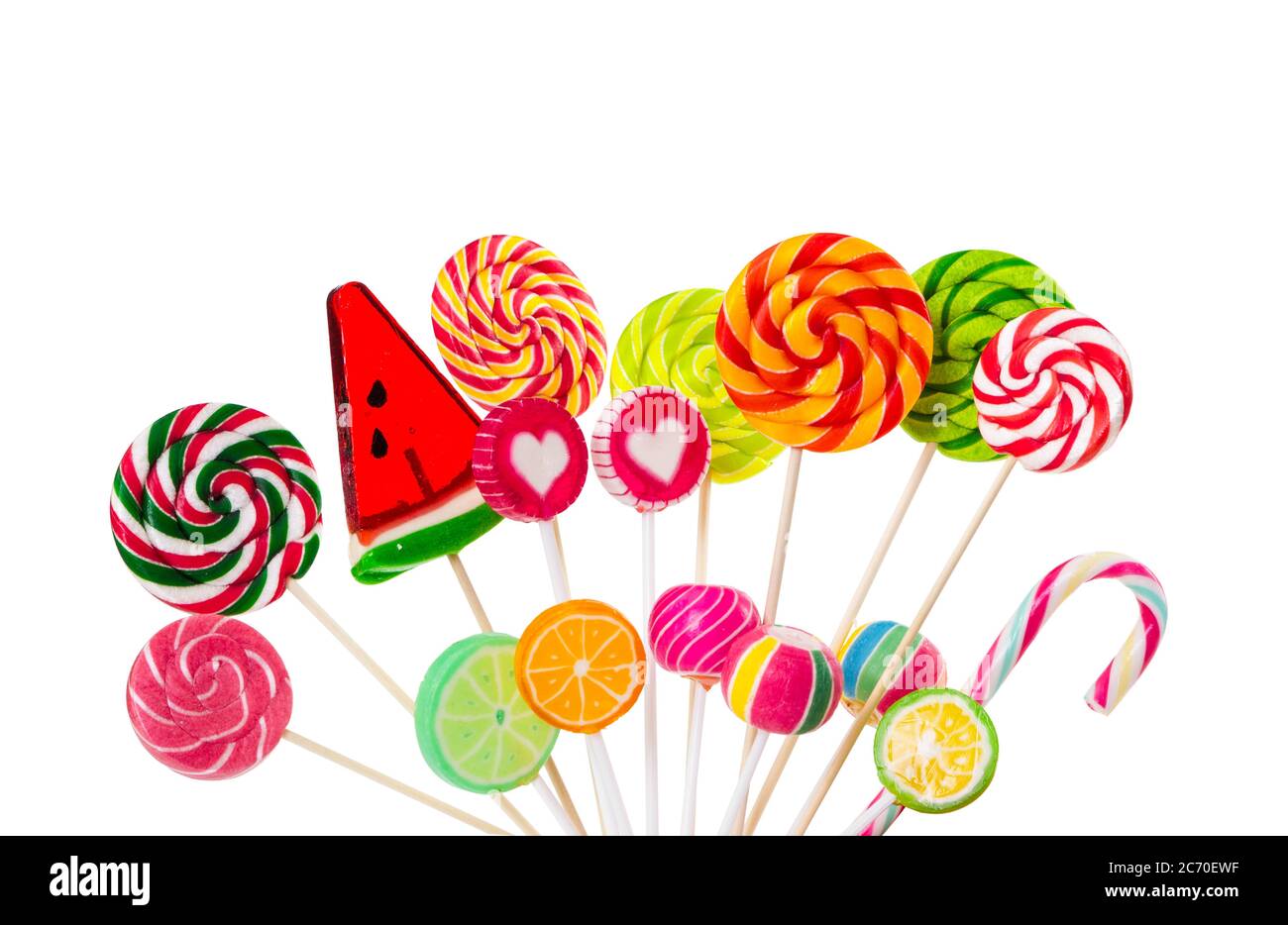 Different colorful lollipops isolated on white background Stock Photo ...