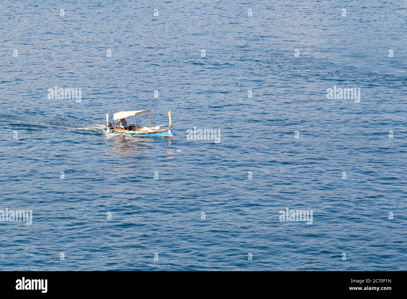 Traditional water taxi in Valletta, Malta Stock Photo - Alamy