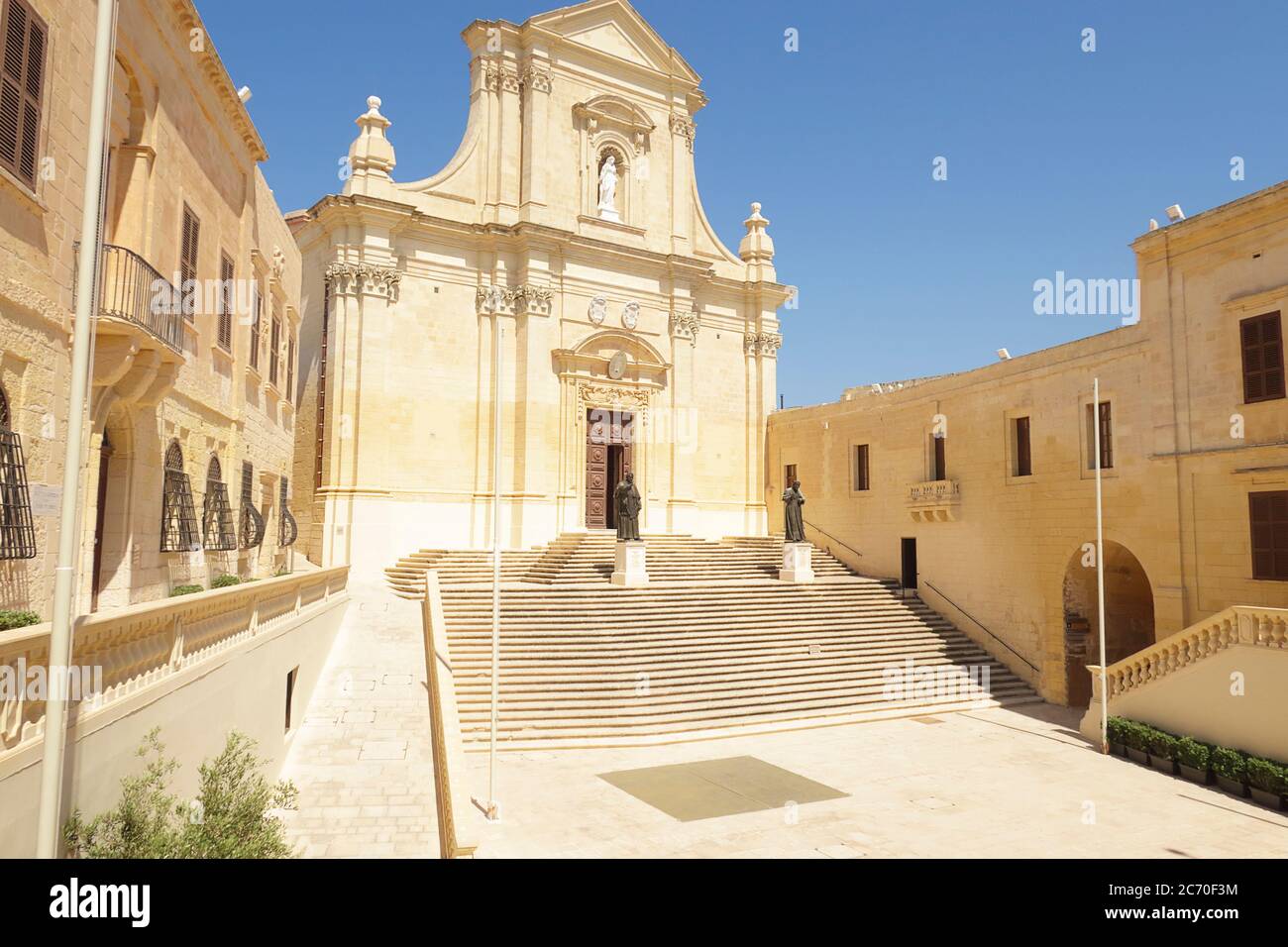Cathedral of Assumption in the citadel of Victoria (Rabat), Gozo island ...