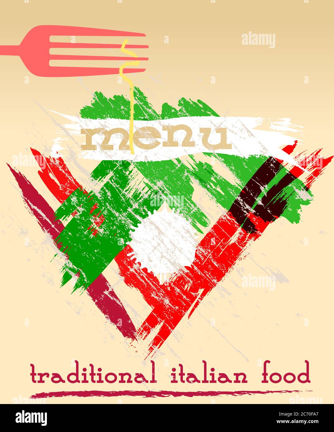 Menu design, italian restaurant,free space for logo Stock Vector Image ...