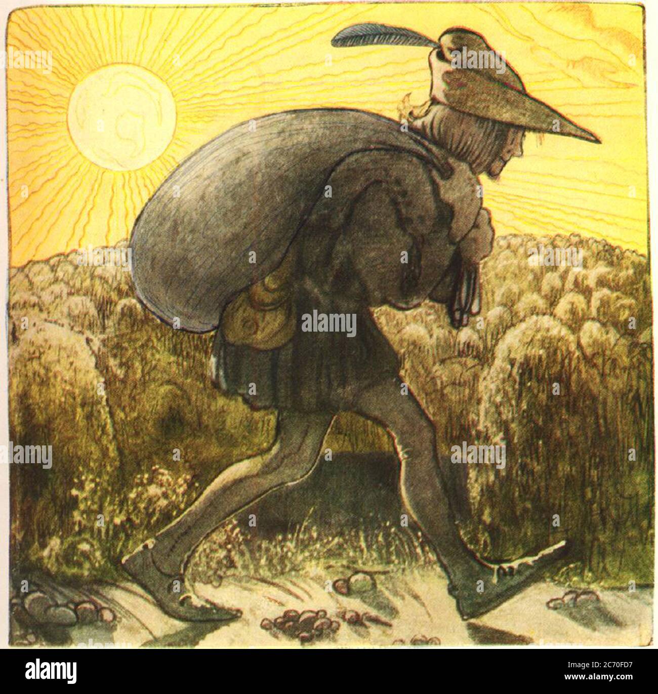 Vintage John Bauer fantasy elves and goblins illustration art Stock ...