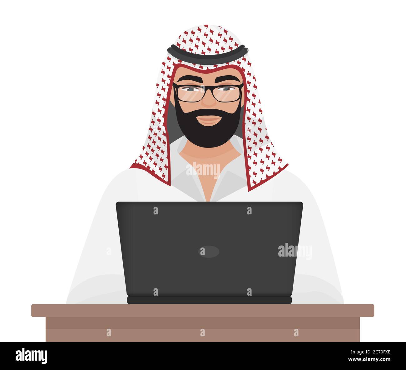Arab computer desktop Stock Vector Images - Alamy